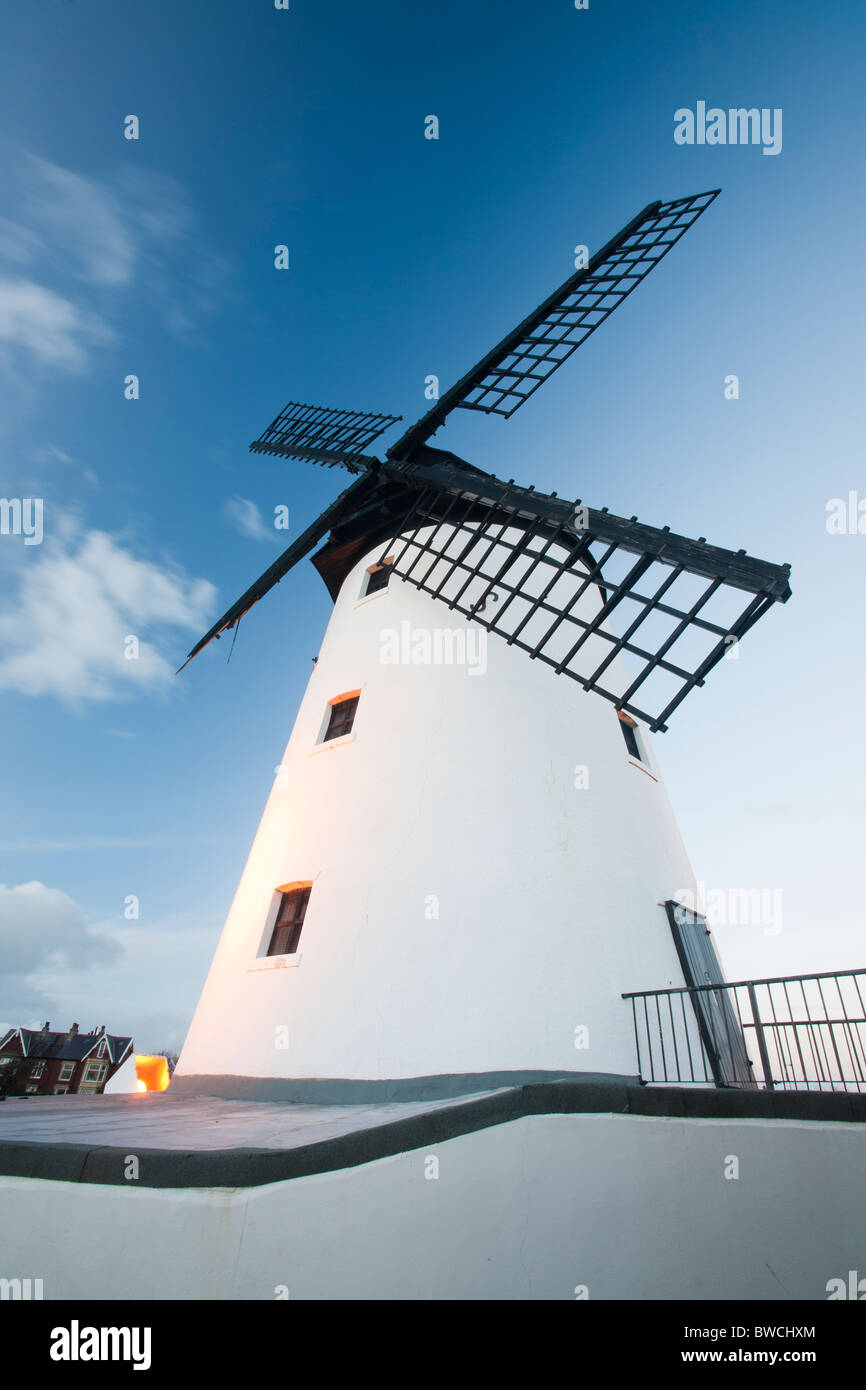 A sail snapped off the iconic Lytham windmill by 100 mph winds in a ...