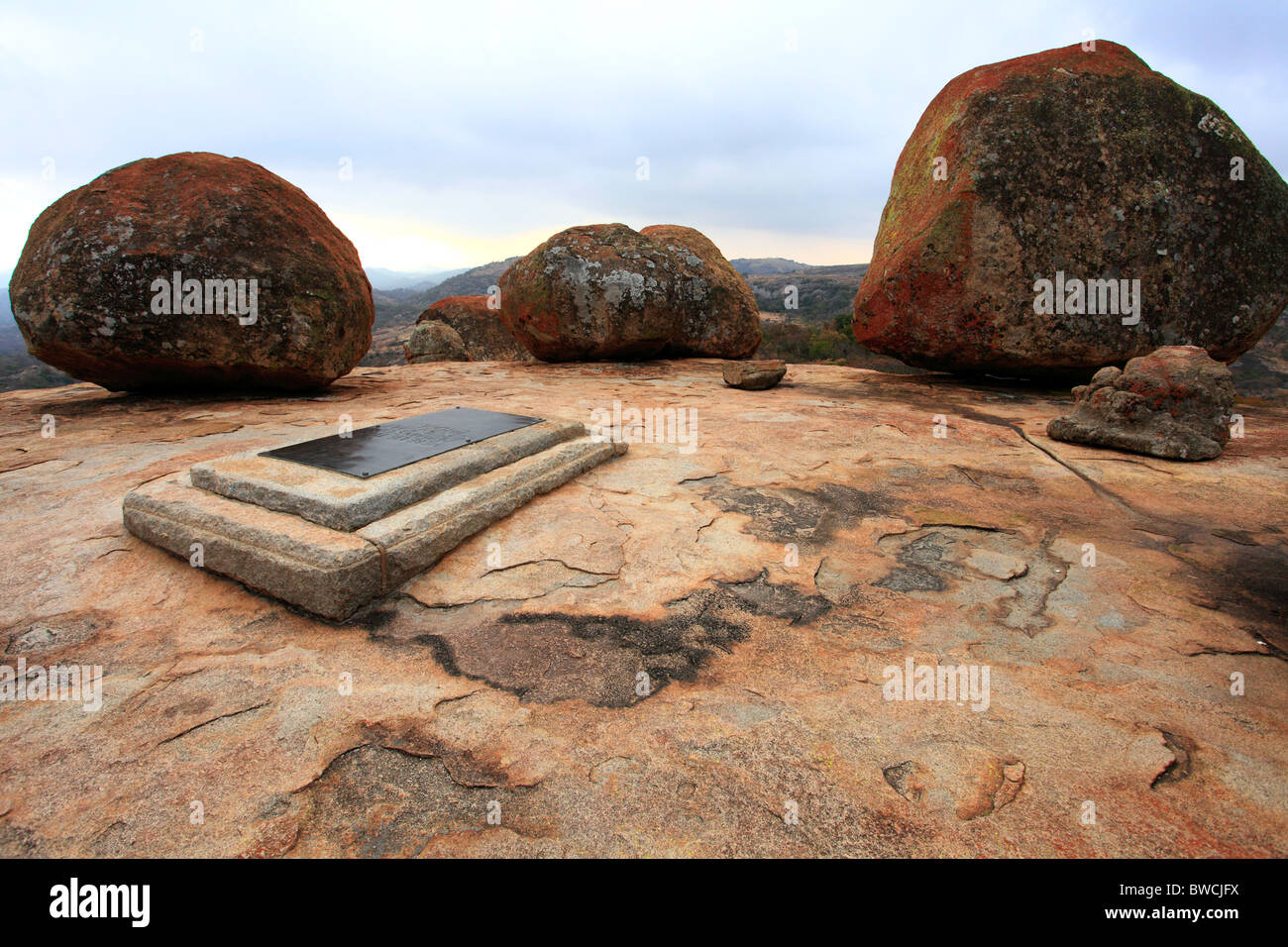 Cecil rhodes tomb and worlds view in matopos national park hi-res stock ...