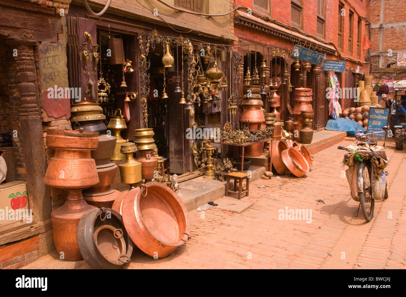 Traditional shop in Bhaktapur Nepal Stock Photo - Alamy