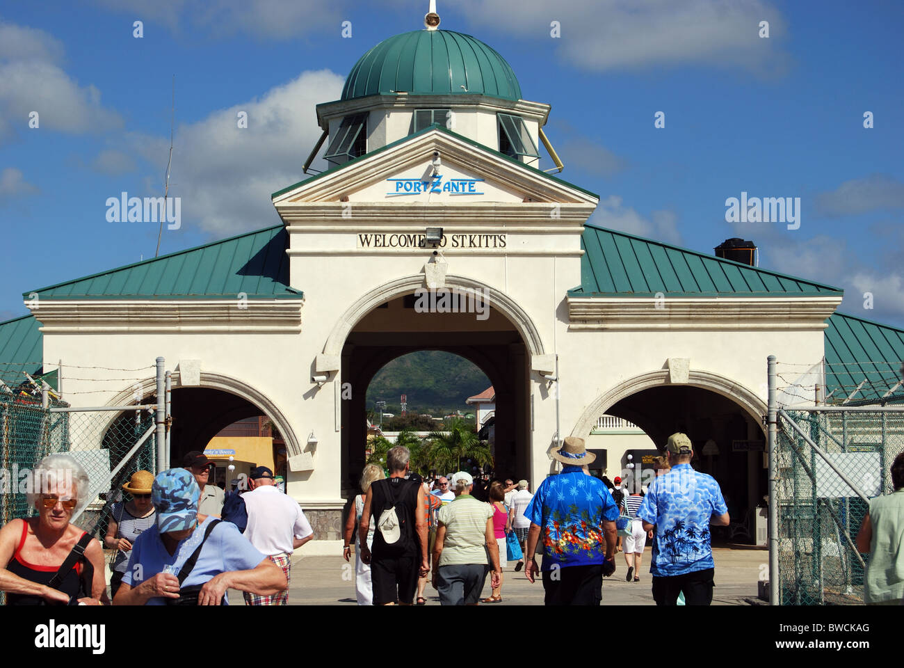 'Welcome' Entrance arch/Gate from the port, Basseterre, St. Kitts ...