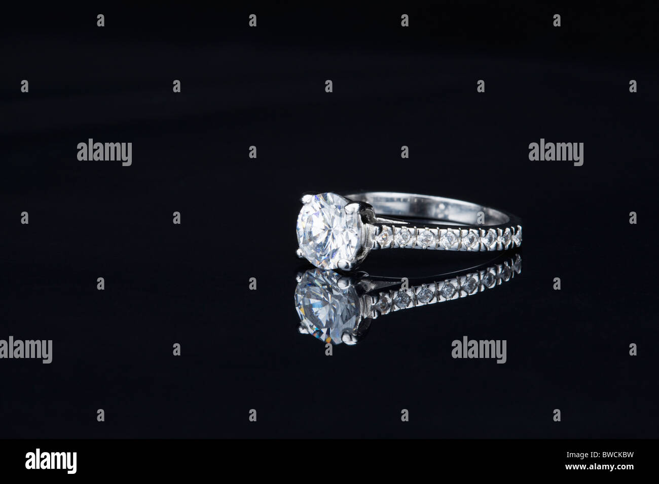 USA, Illinois, Metamora, Diamond ring on black background Stock Photo ...