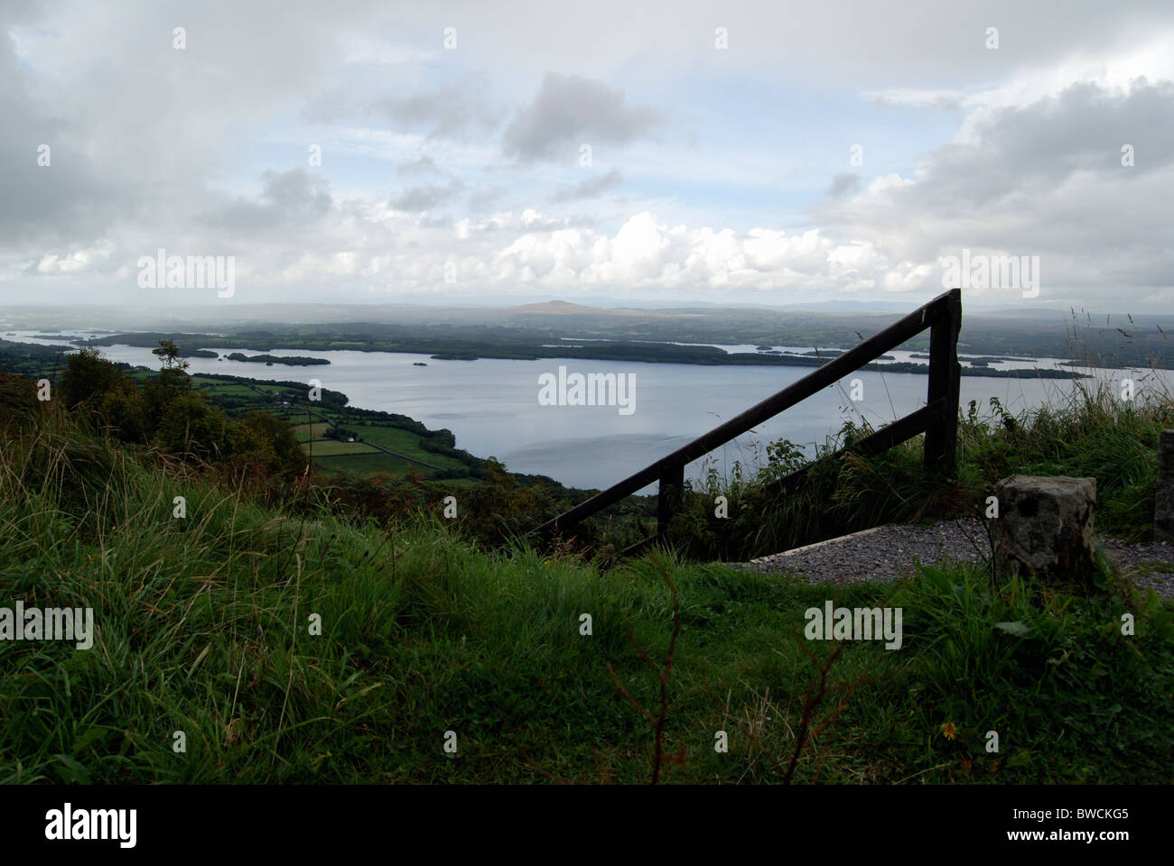 View over Lough Erne from the Navar Forest Viewpoint Stock Photo - Alamy