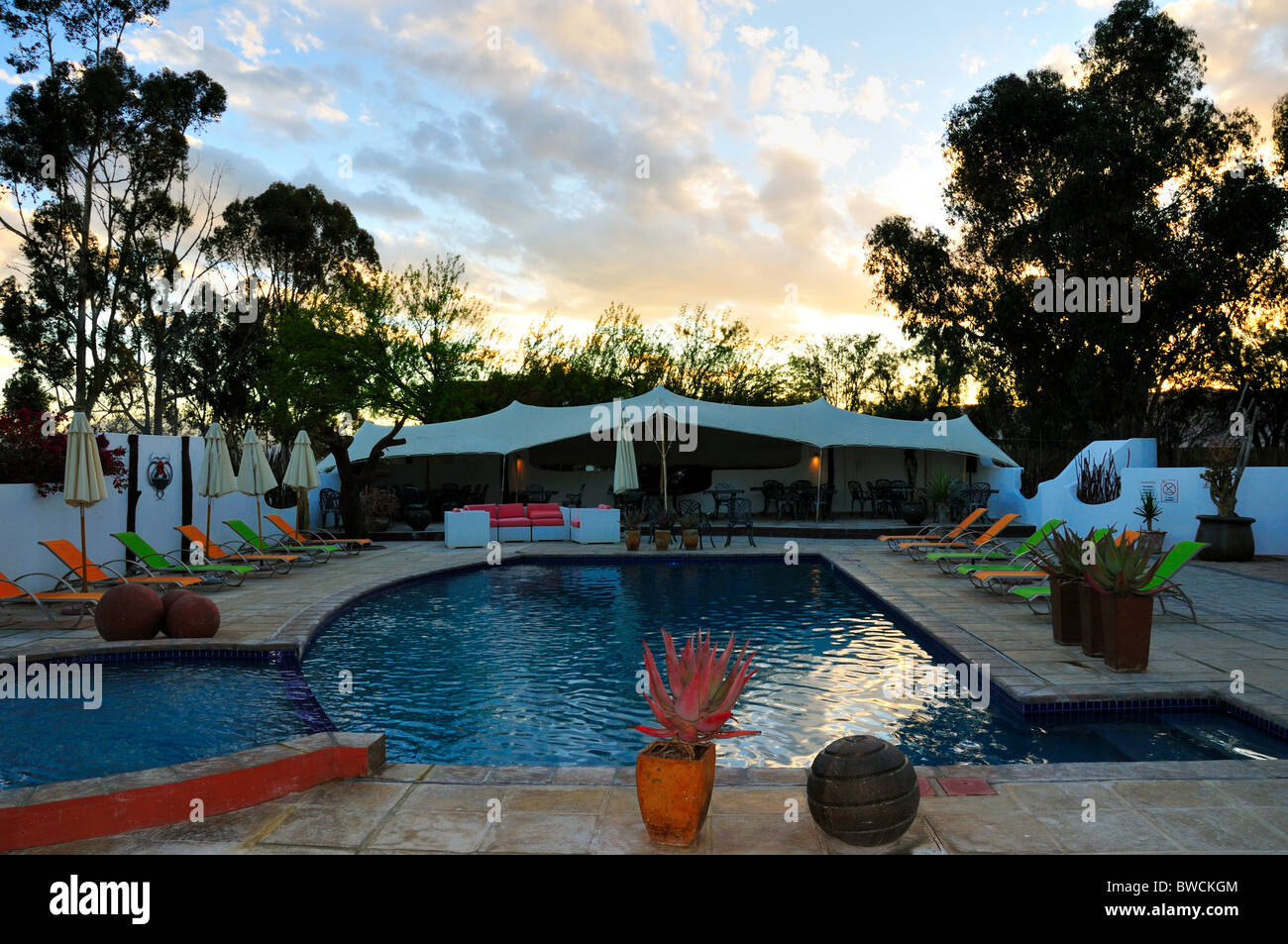 Swimming pool in a luxury game reserve. South Africa Stock Photo - Alamy