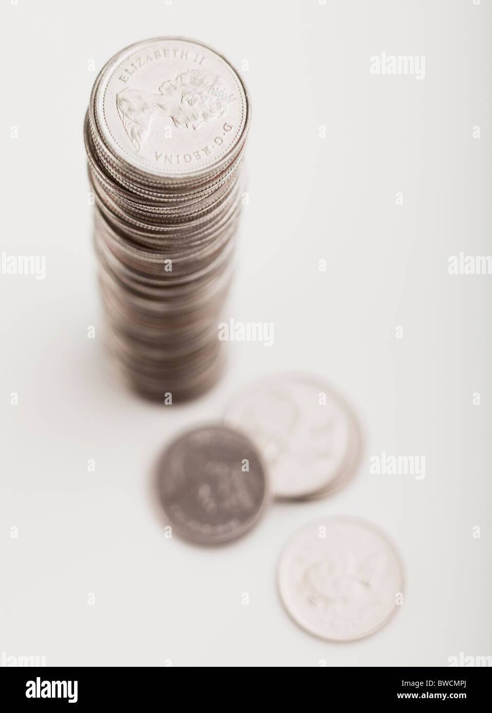 Coin stack falling hi-res stock photography and images - Alamy