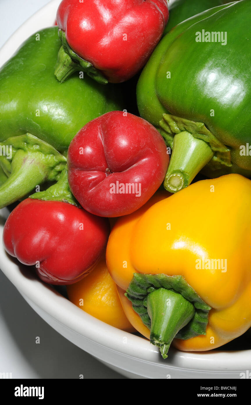 Organic home grown peppers Stock Photo - Alamy