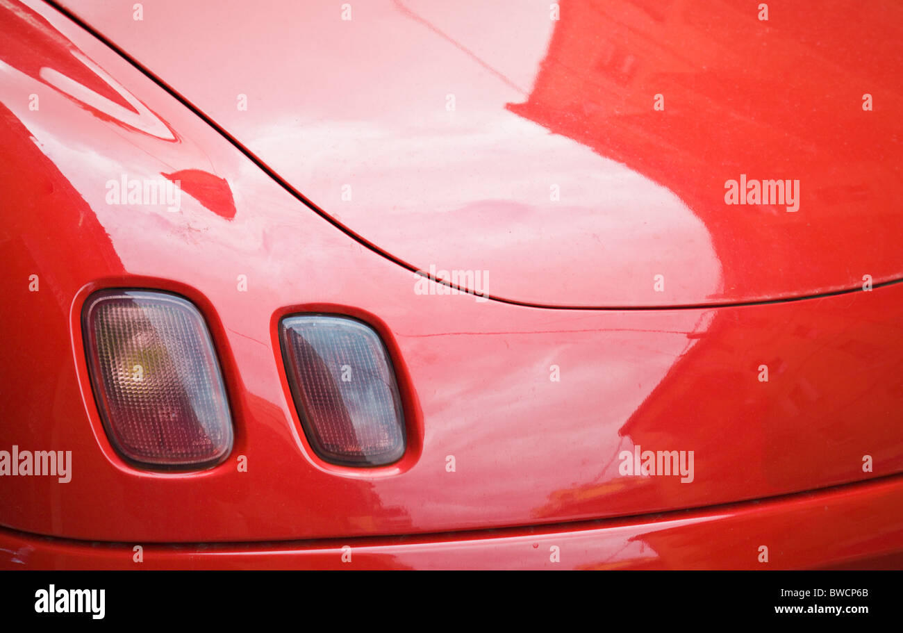Red car detail Stock Photo - Alamy