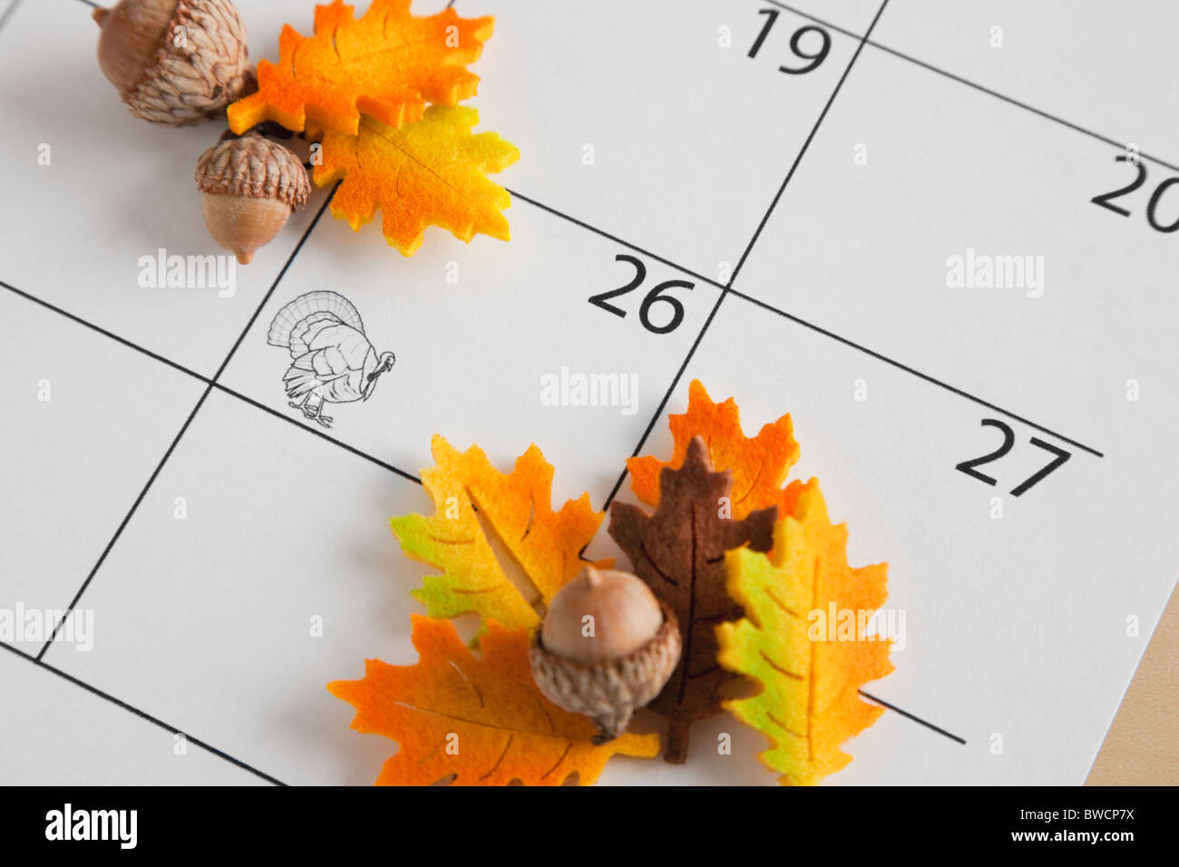 Thanksgiving calendar hi-res stock photography and images - Alamy