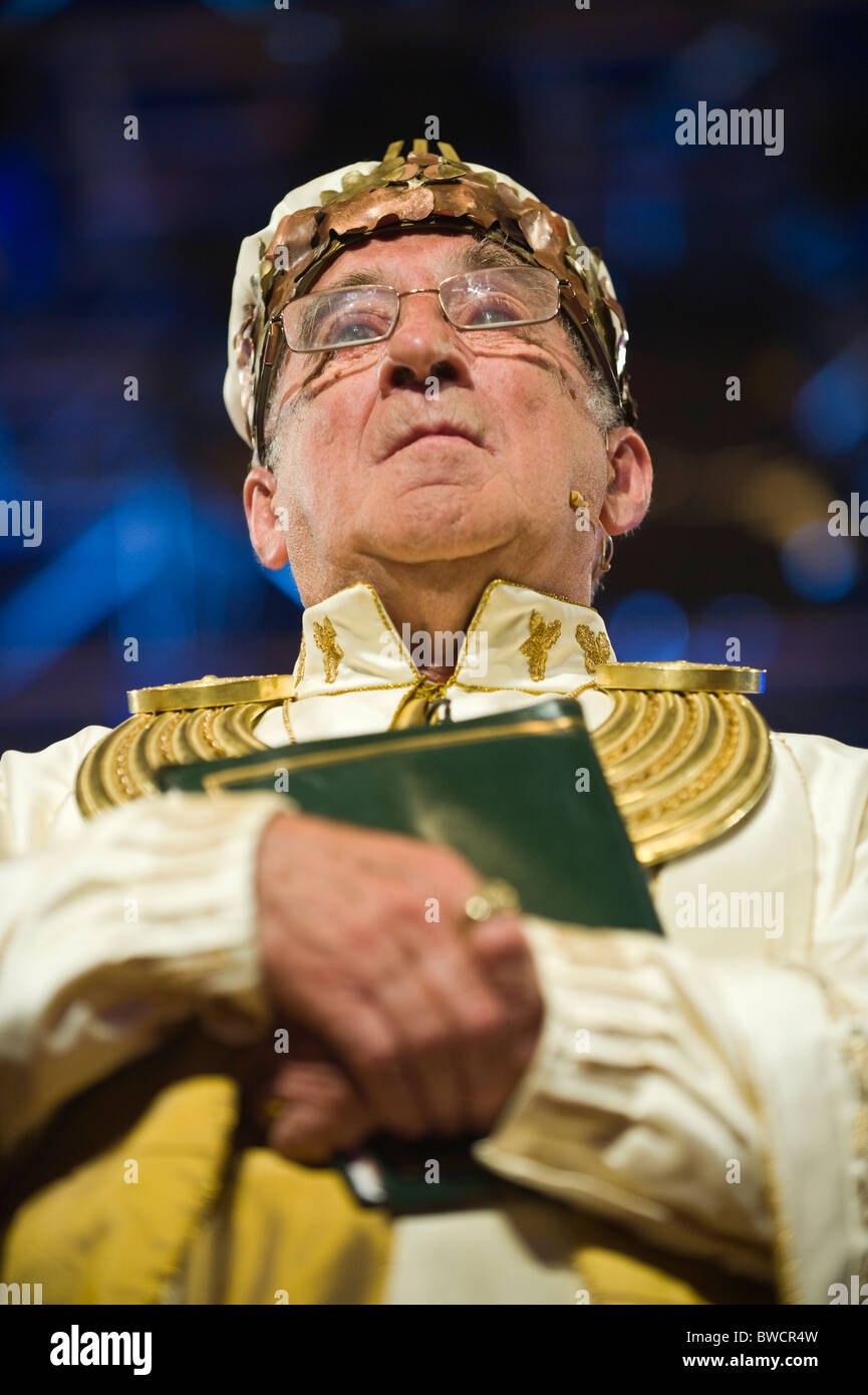 Archdruid of the Gorsedd of Bards on stage during a ceremony at the ...