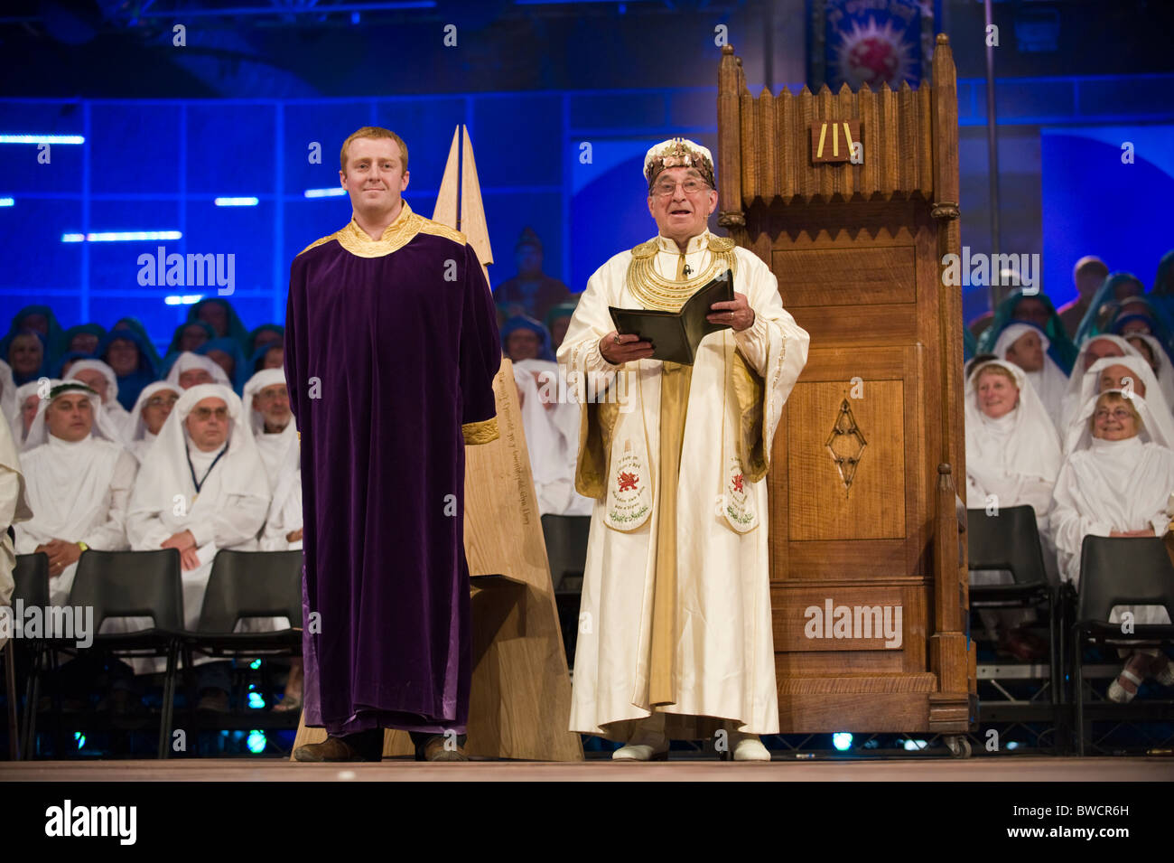 Tudur Hallam Chaired Bard during on stage ceremony at the National ...