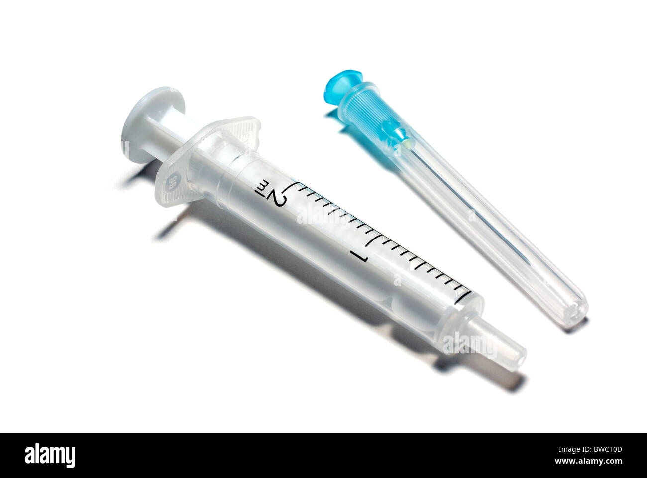 New syringe isolated on white background Stock Photo - Alamy