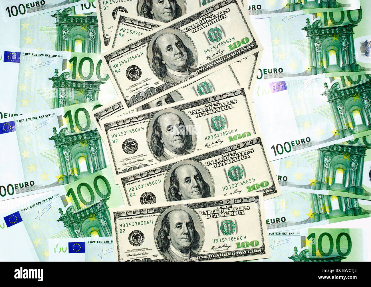 Euro and dollar banknotes. Financial concept Stock Photo - Alamy