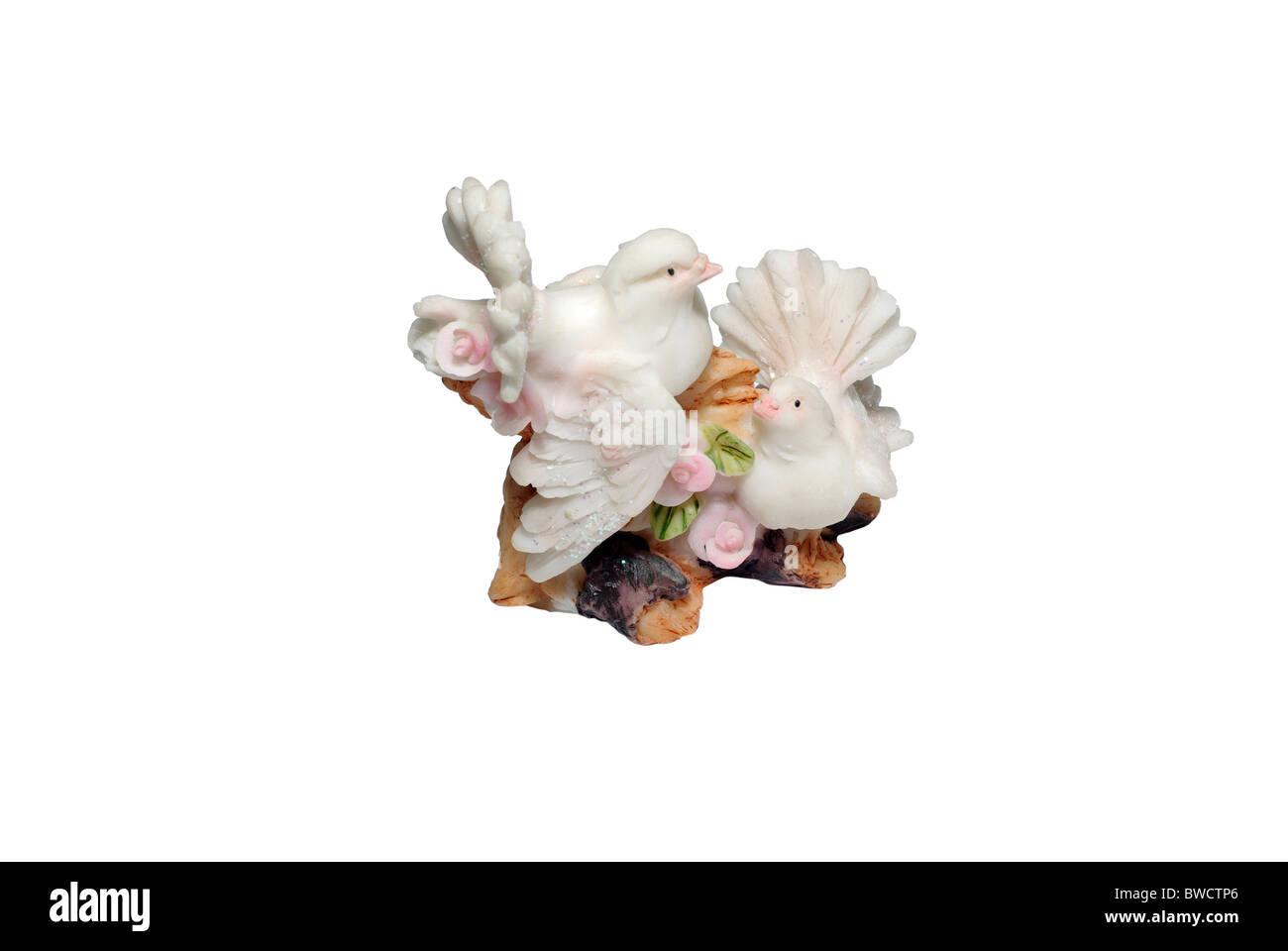 Two white doves isolated Cut Out Stock Images & Pictures - Alamy