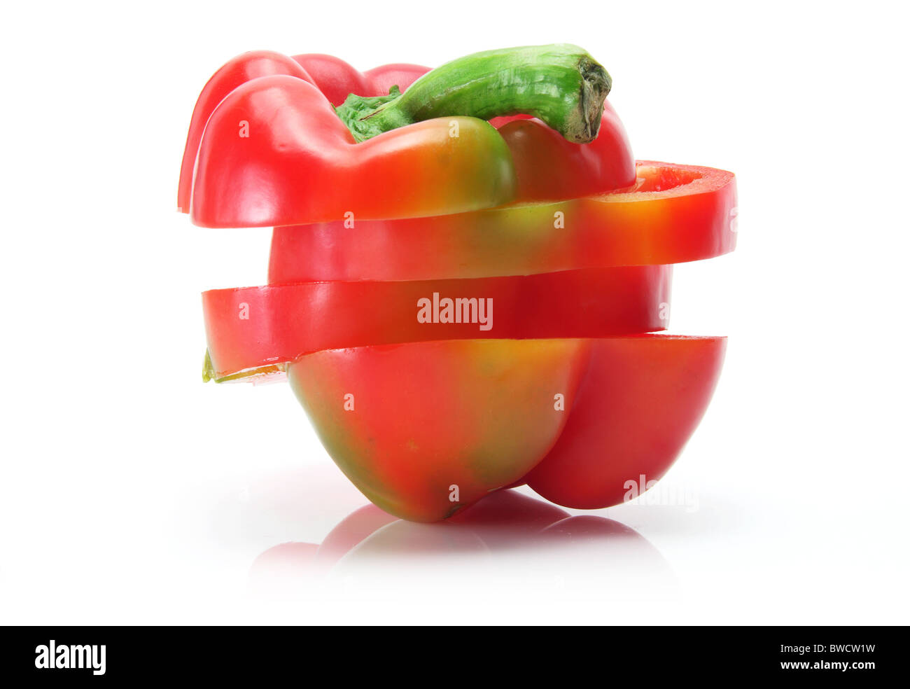 Chilli pepper sliced Cut Out Stock Images & Pictures - Alamy