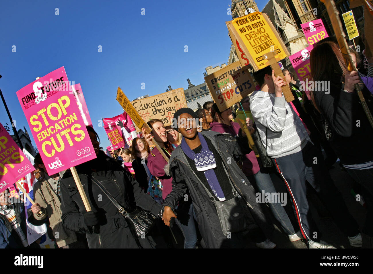 National student demonstration in central London 10th November 2010 ...