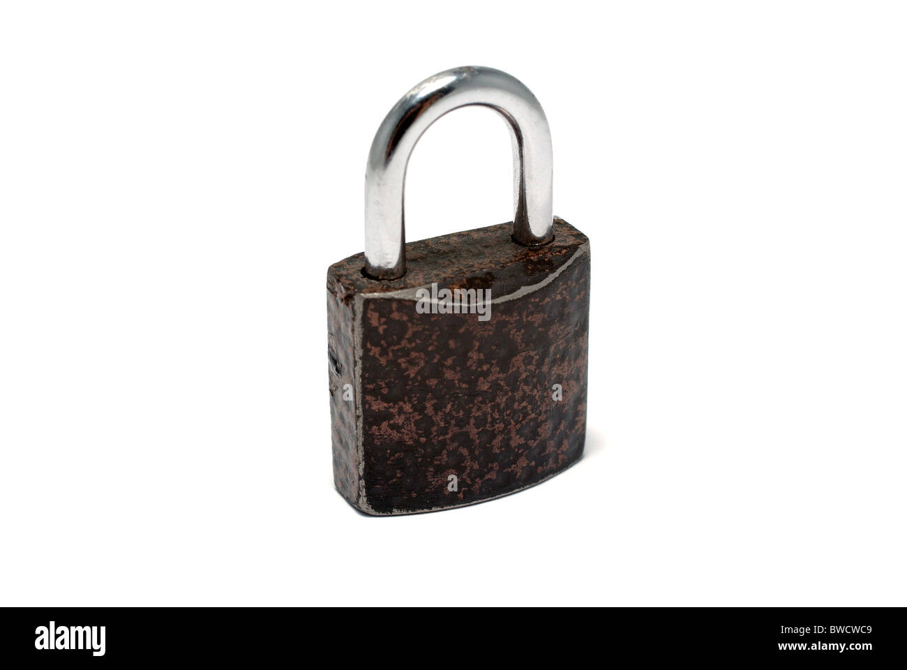 Macro of padlock isolated on white background Stock Photo - Alamy