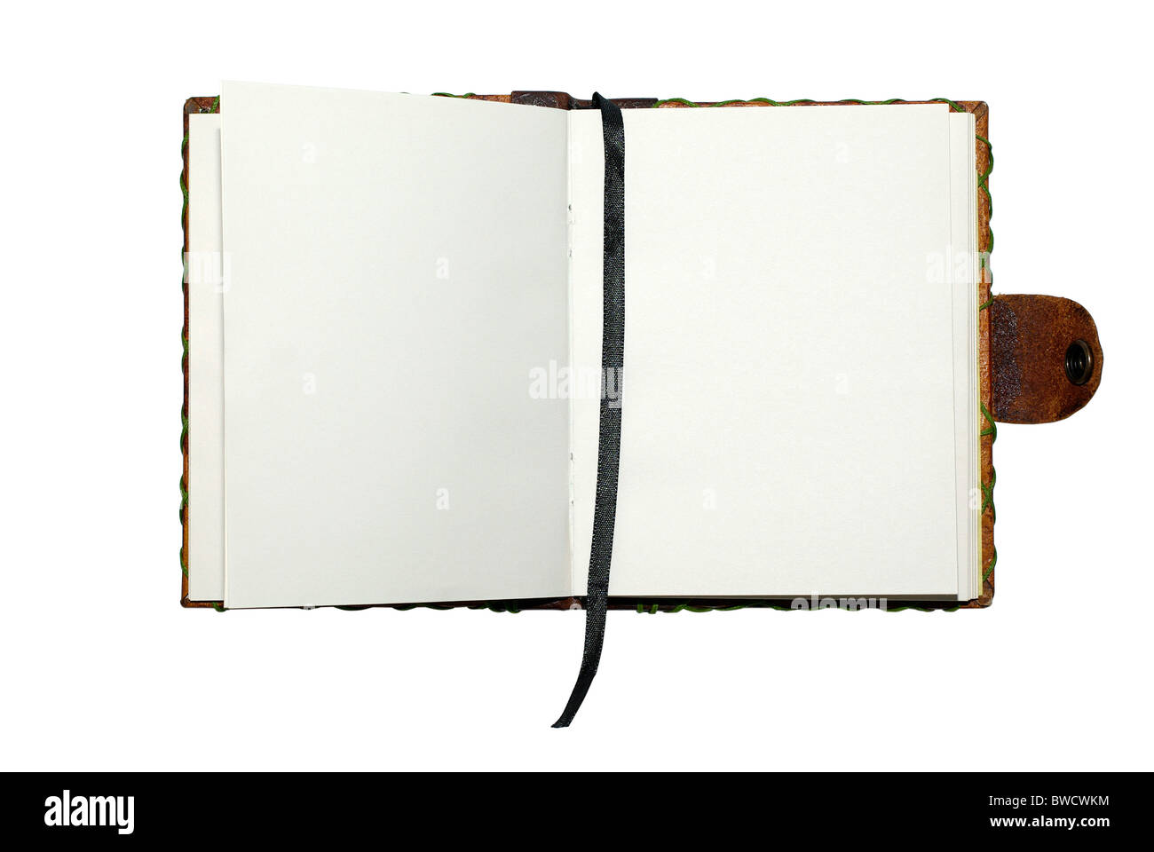 Opened note book with empty space for your text or design isolated on ...