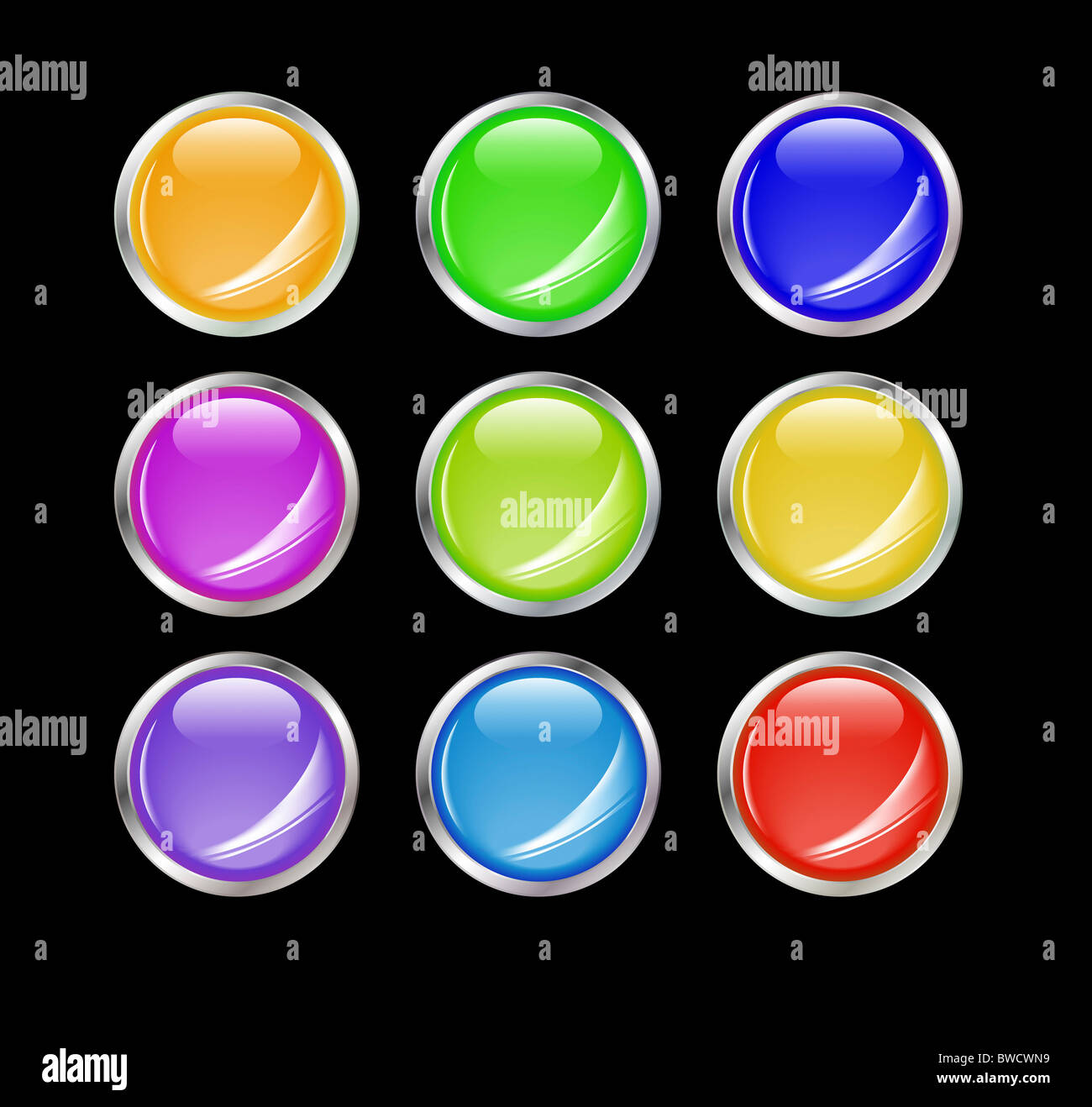 Set of shiny vector buttons with empty space for your design Stock ...