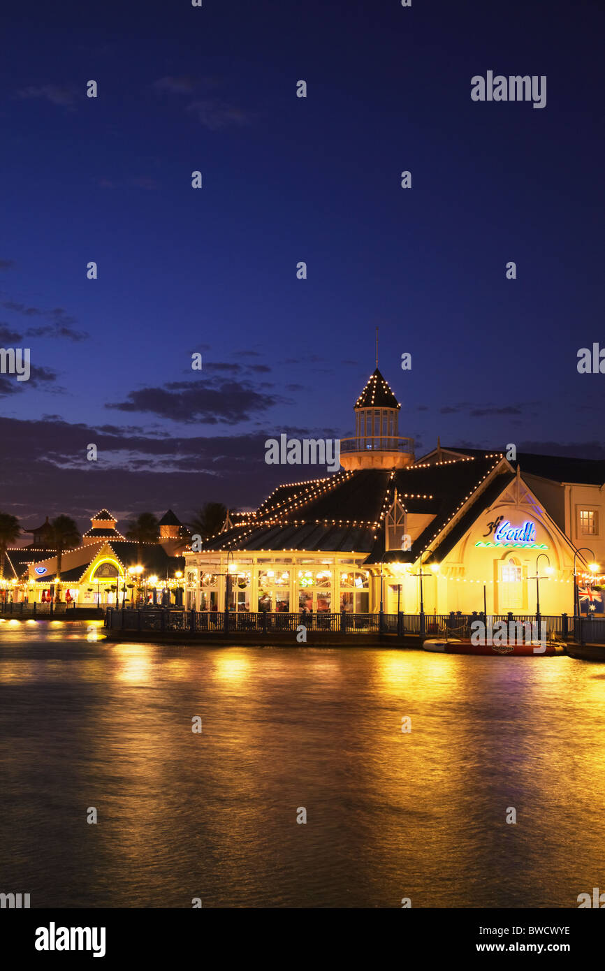 The Boardwalk entertainment complex at dusk, Summerstrand, Port ...