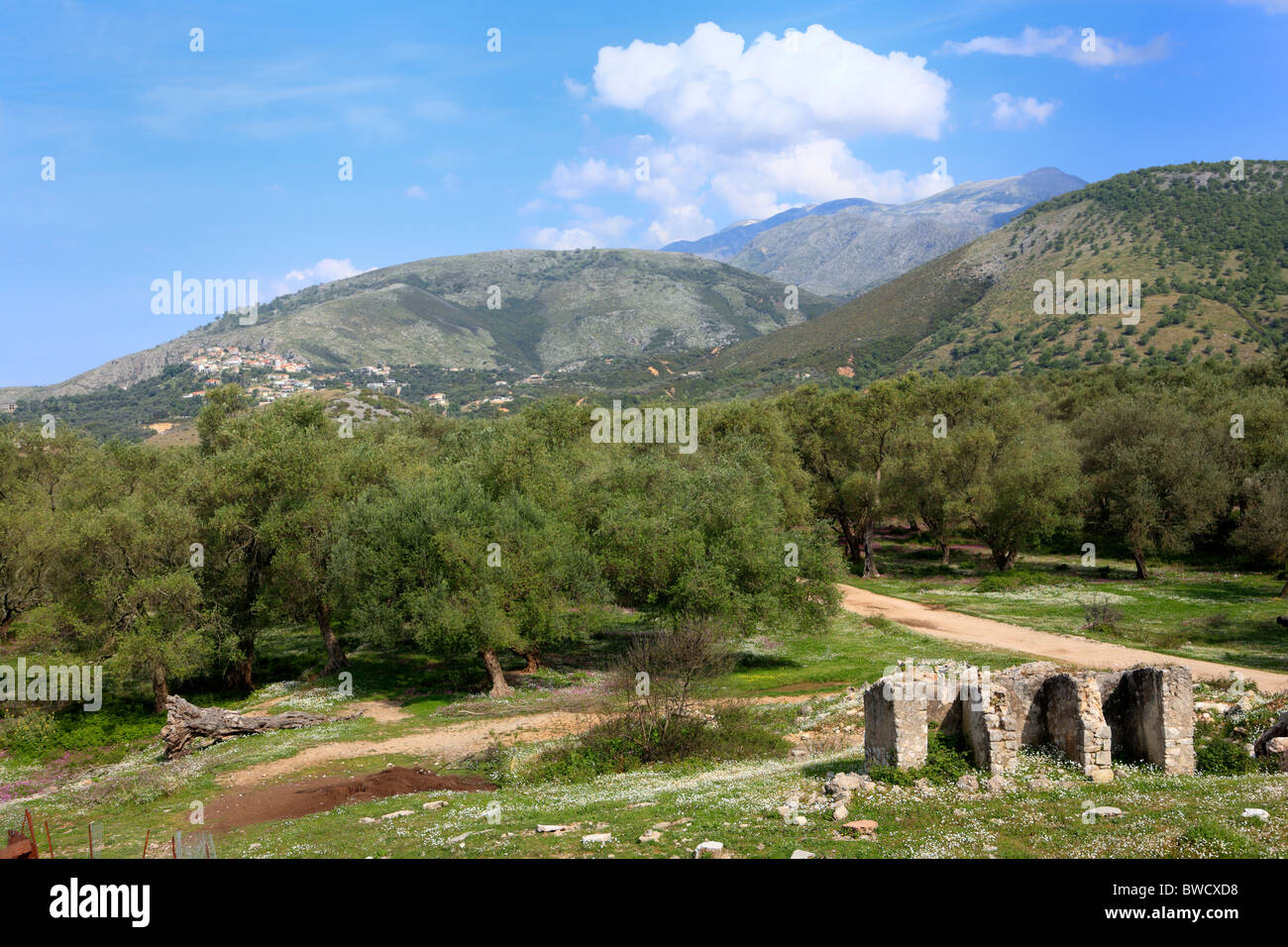Countryside near Himara, district Vlora (Vlore), Albania Stock Photo ...