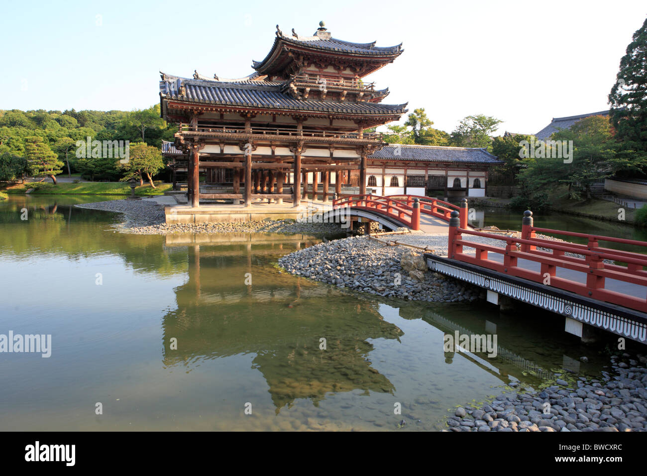 Byodo-in monastery, Phoenix hall (1053), Uji, near Kyoto, Japan Stock ...