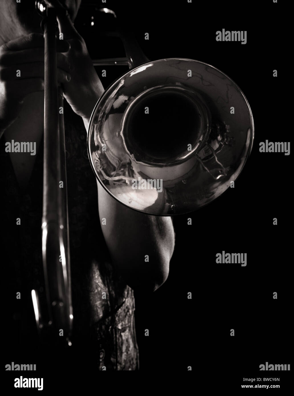 Man playing a trombone hi-res stock photography and images - Alamy