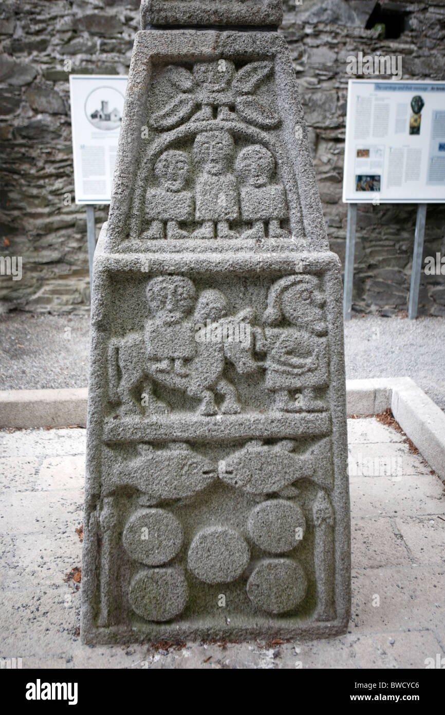 High Cross (8-9 century), Moone, Kildare county, Ireland Stock Photo ...