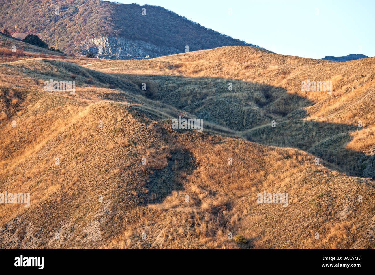 autumn mountain hills. Kara dag, Crimea, Ukraine Stock Photo - Alamy