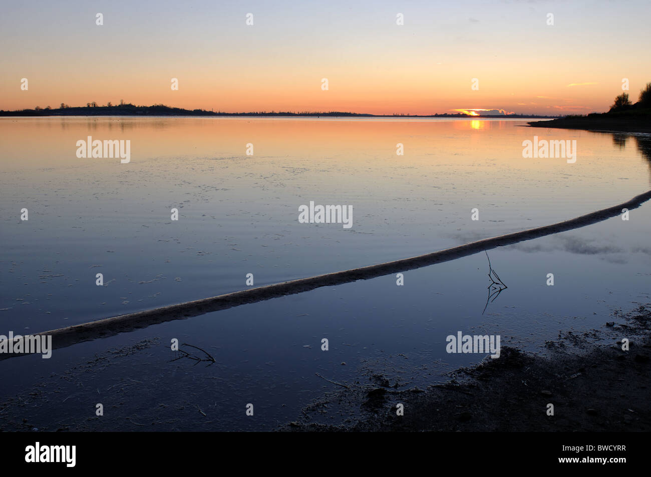 Draycote Water at sunset, Warwickshire, UK Stock Photo - Alamy