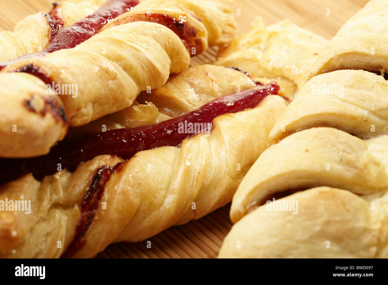 puff pastry with jam Stock Photo - Alamy