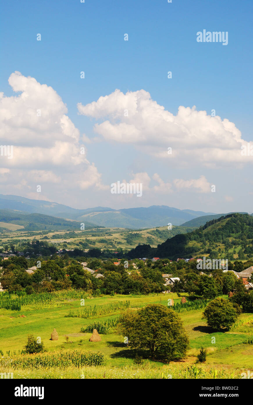 Rural landscape, Carpathian Mountains, western Ukraine Stock Photo - Alamy