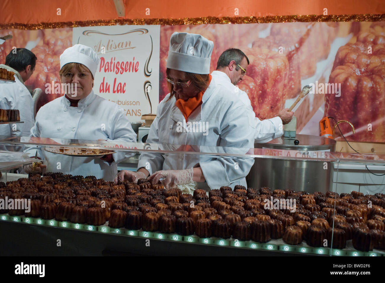 Paris, France, Street Food Vendor, French Chefs Selling French cakes at ...