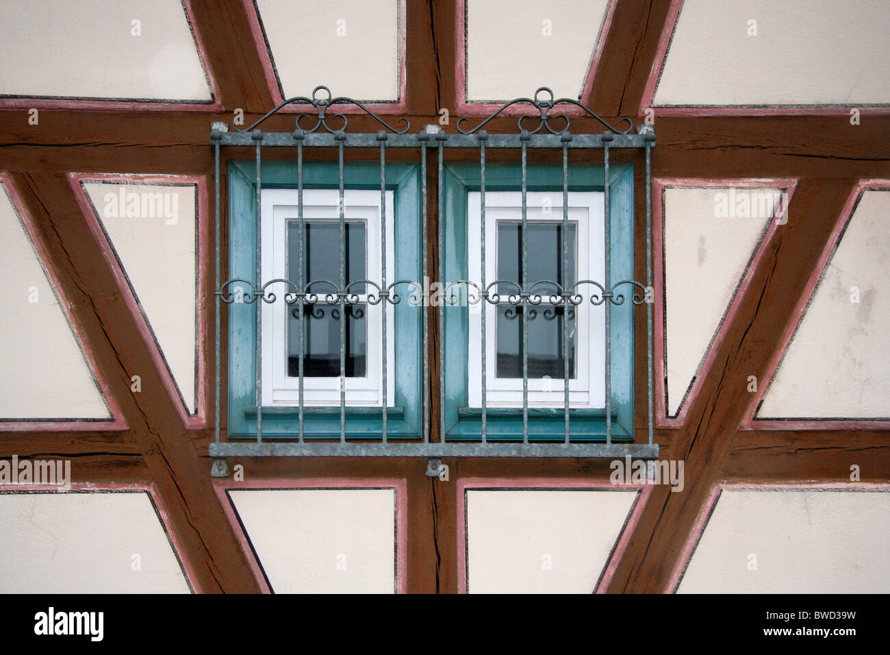 Window detail, half timbered houses, Medieval town, Bad Wimpfen ...