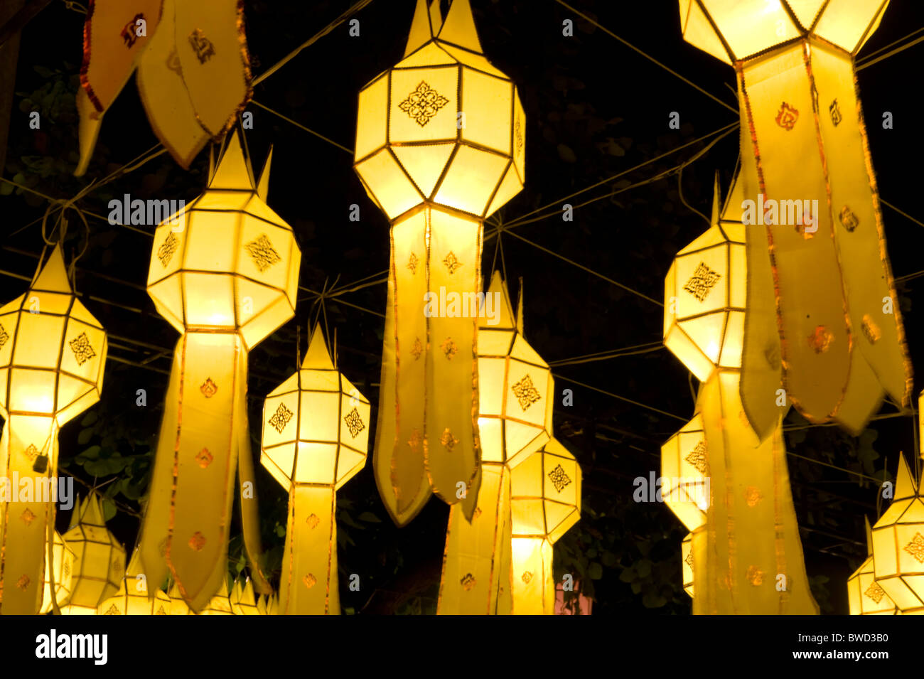 hanging festival lanterns Stock Photo - Alamy