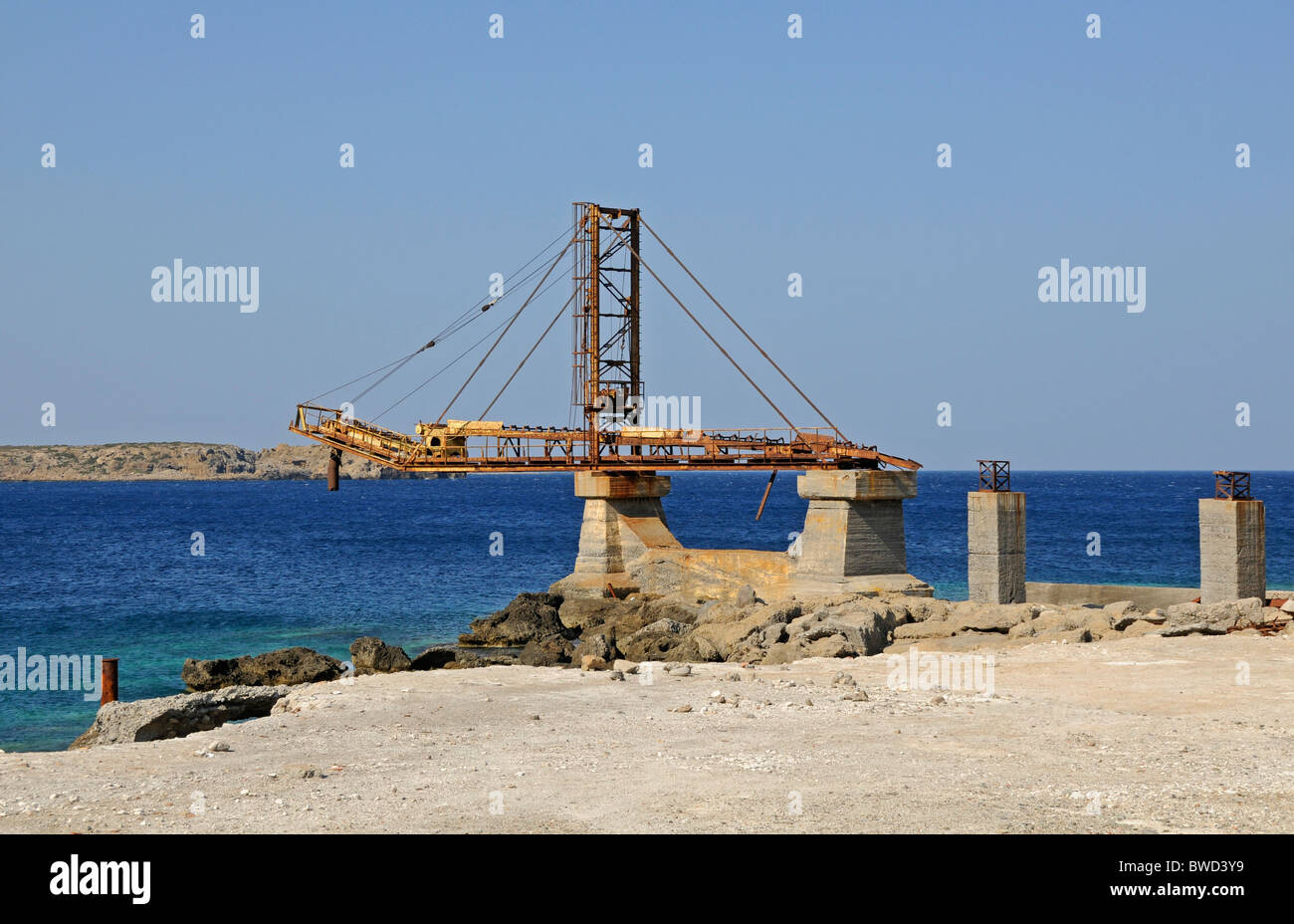 Disused Cement works, Crete, Greece Stock Photo - Alamy