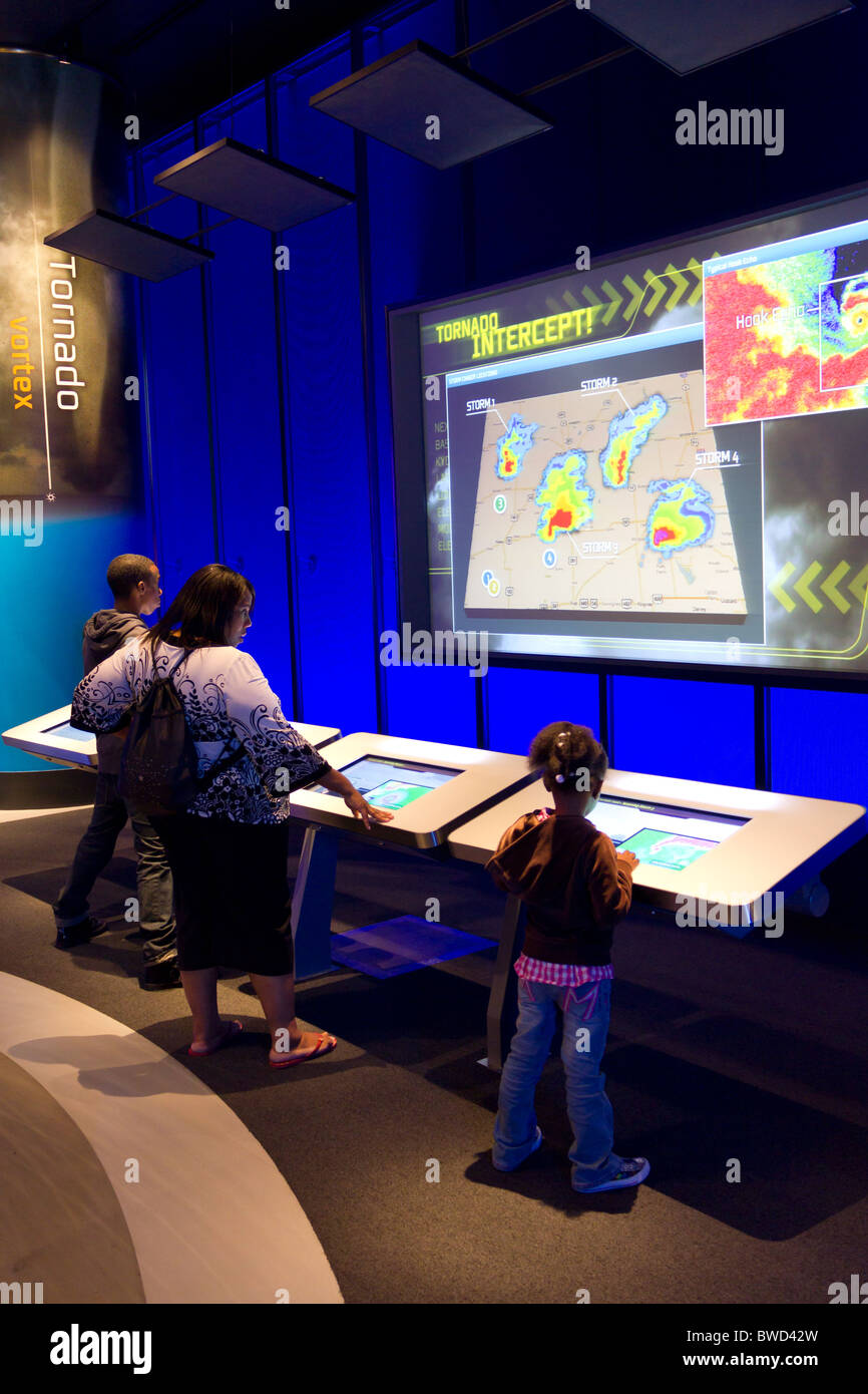 Afro American family in Science Storms gallery, Museum of Science and ...
