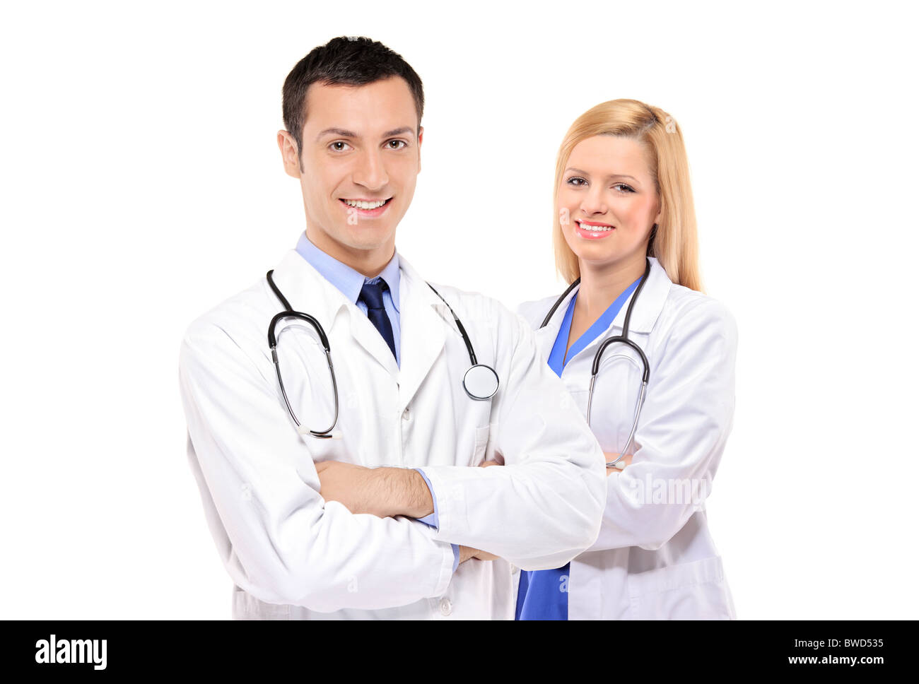 A medical team of doctors, man and woman Stock Photo - Alamy
