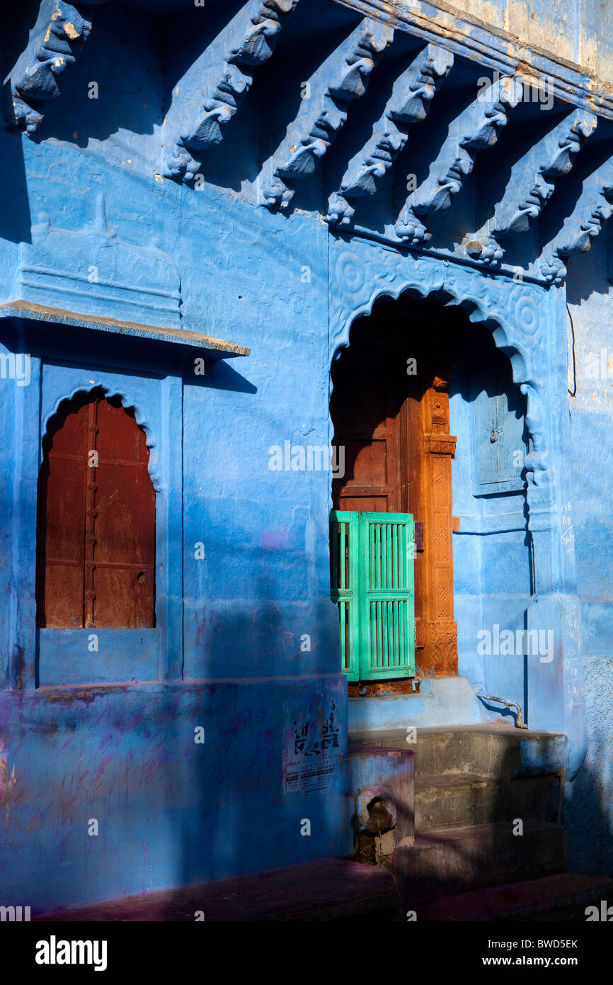 Traditional Blue Architecture of Jodhpur Stock Photo - Alamy