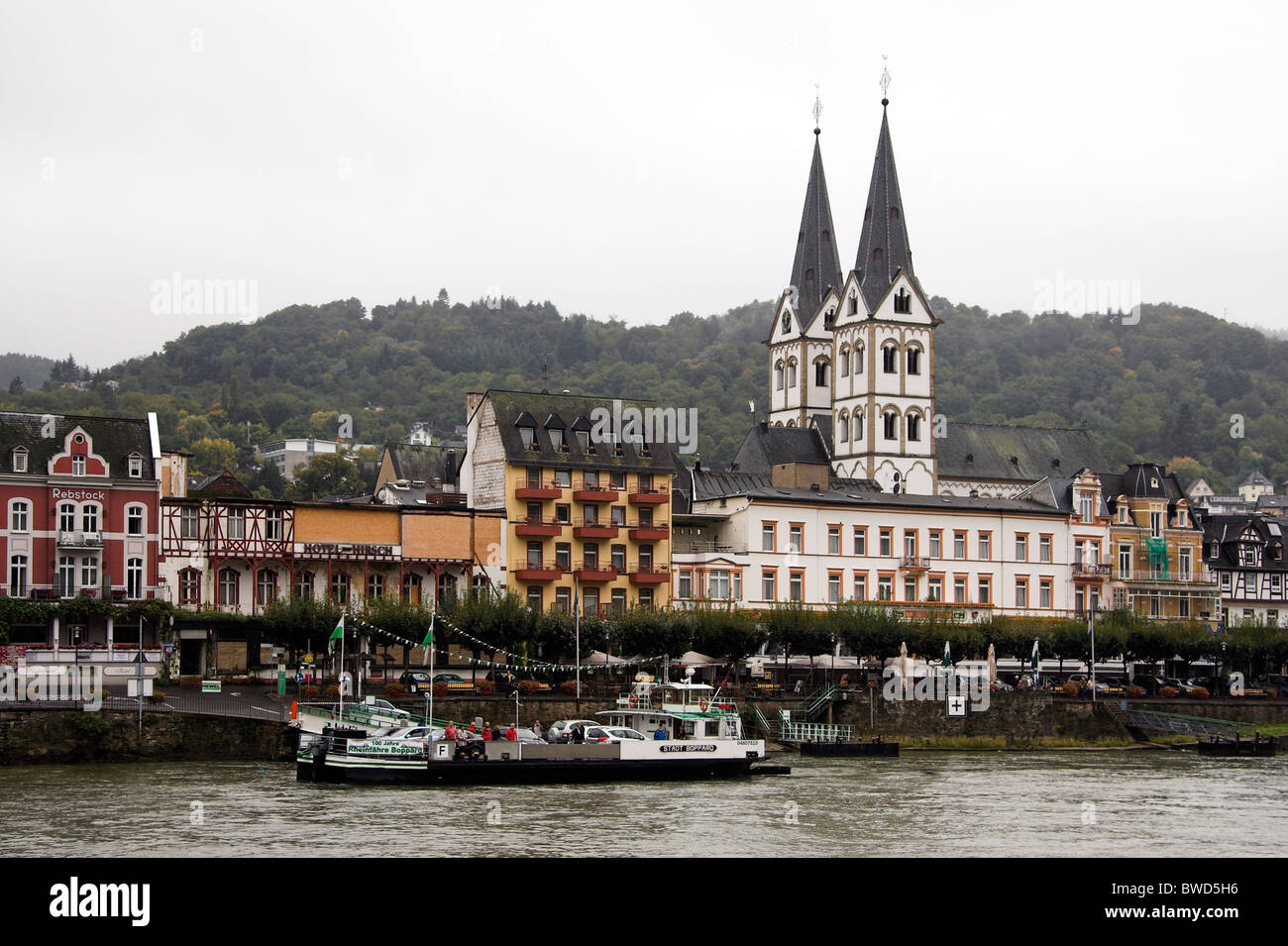 Saint Severus Church, Boppard, on the Rhine River, Germany Stock Photo ...