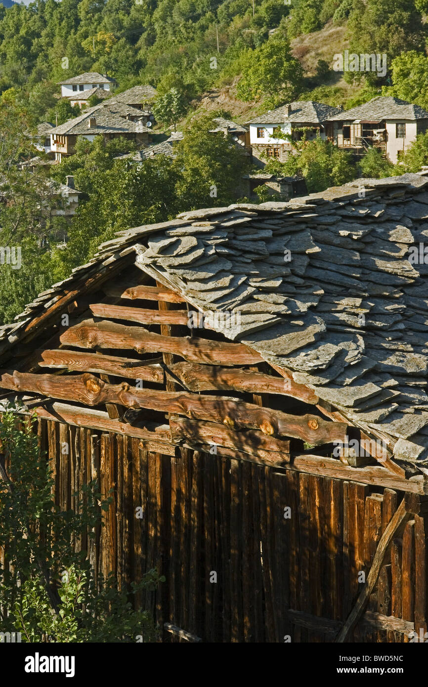 Leshten village, Traditional bulgarian architecture, wooden house ...