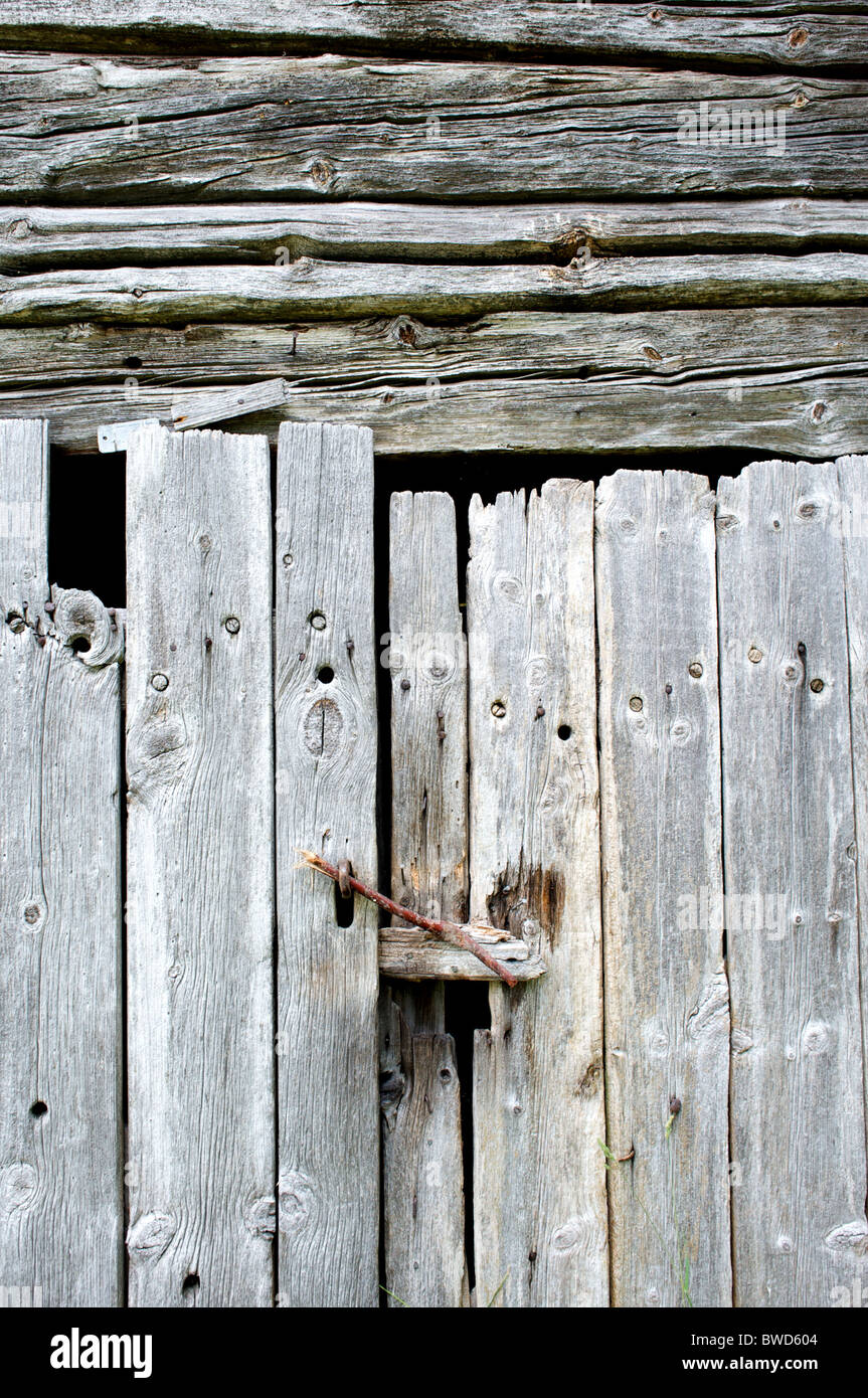 The entrance door of an old farm building in Olden, Norway Stock Photo ...