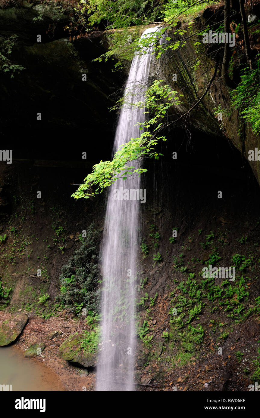 Broke leg broken leg falls waterfall Menifee county Kentucky USA Stock ...