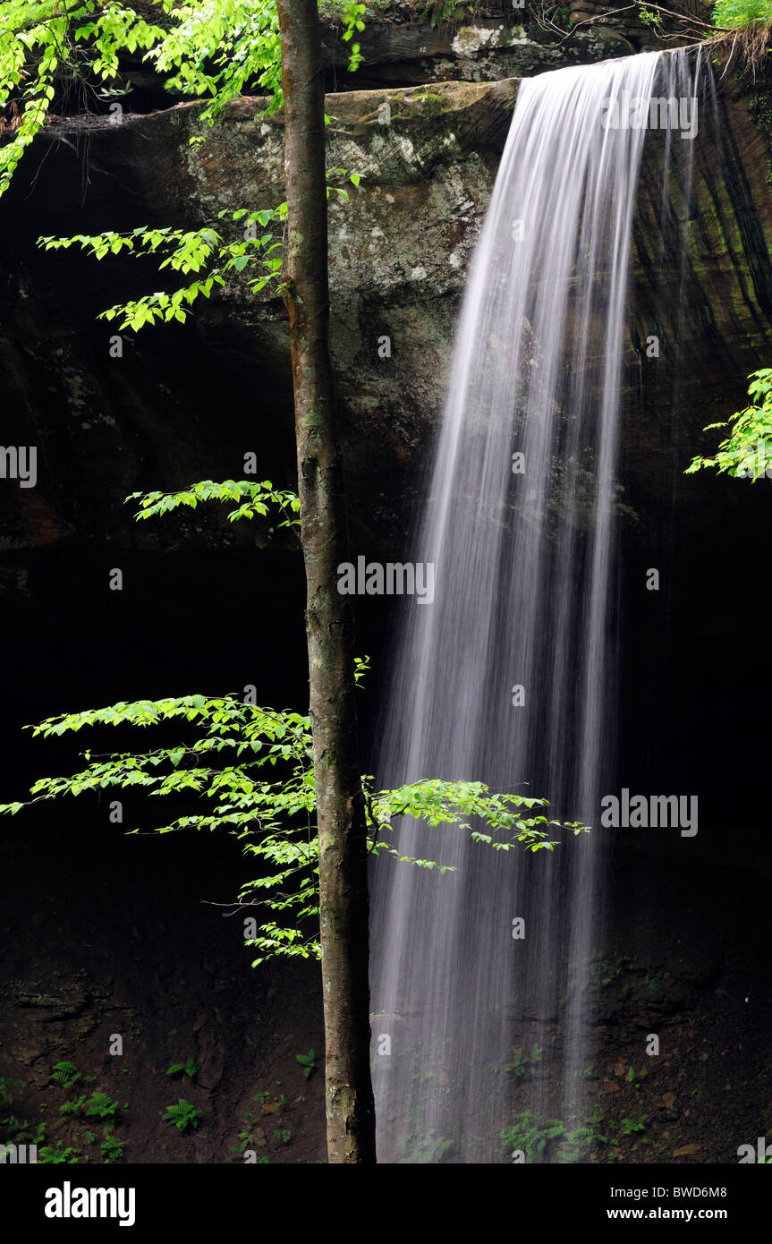 Broke leg broken leg falls waterfall Menifee county Kentucky USA Stock ...