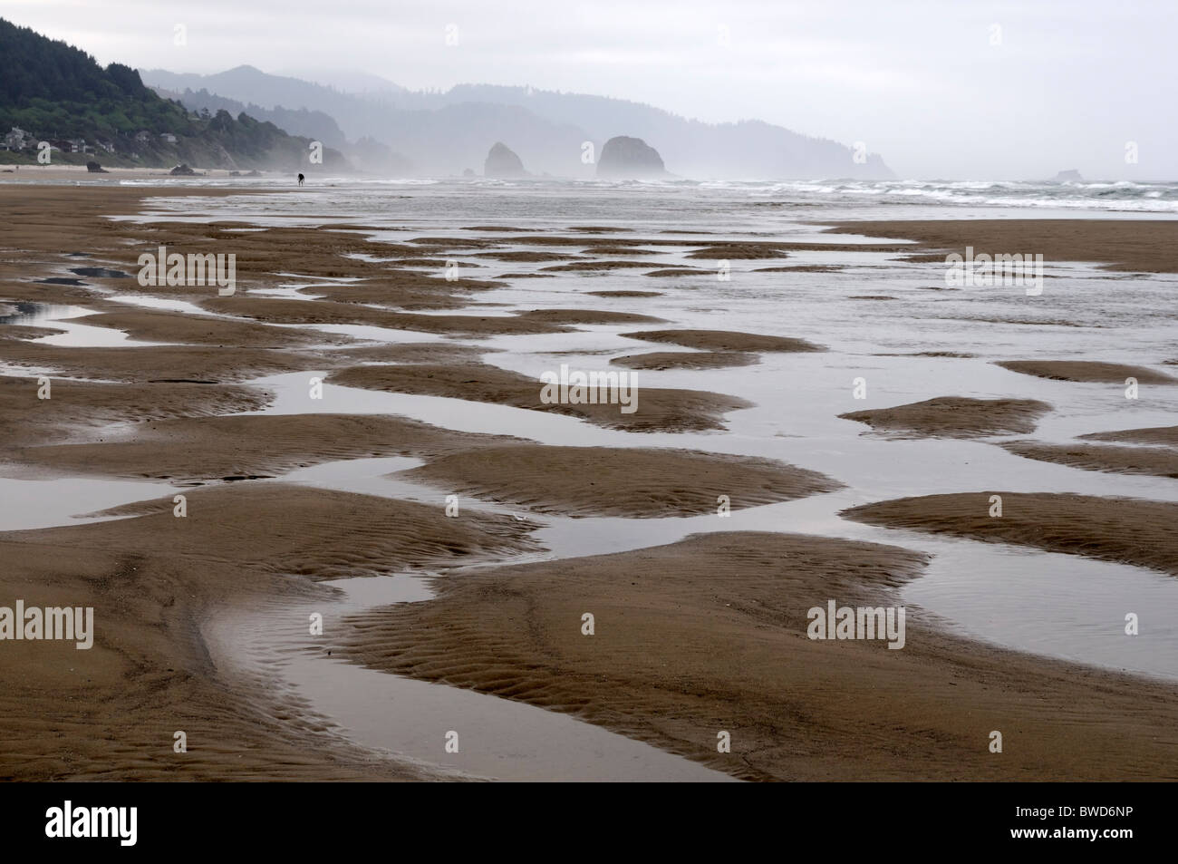 cannon beach tidal tide sand patterns coast coastal coastline shore ...