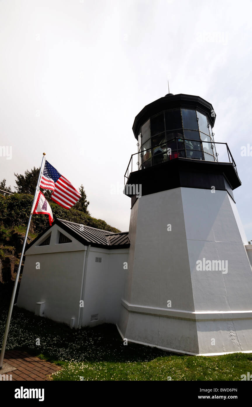 Cape Mears Lighthouse Oregon Coast Pacific Ocean Tillamook, USA Three ...