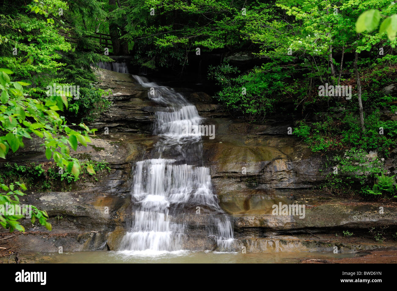 unnamed transient falls waterfall Grayson Lake State Park Kentucky USA ...