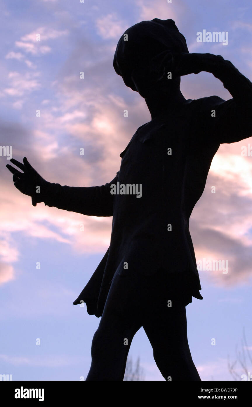 Peter Pan Statue in Sefton Park - Liverpool Stock Photo - Alamy