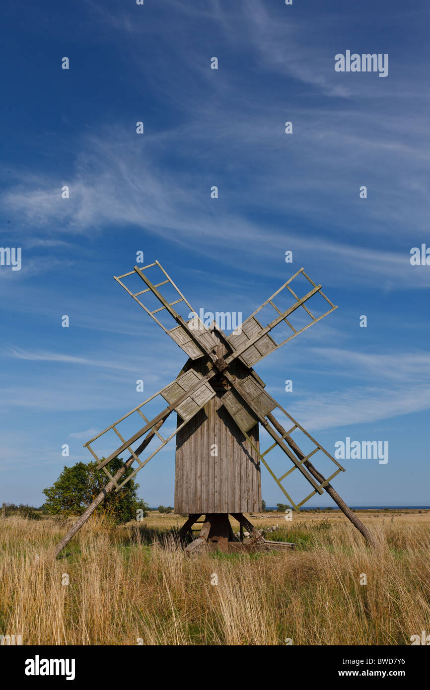 Old wind mill Stock Photo - Alamy
