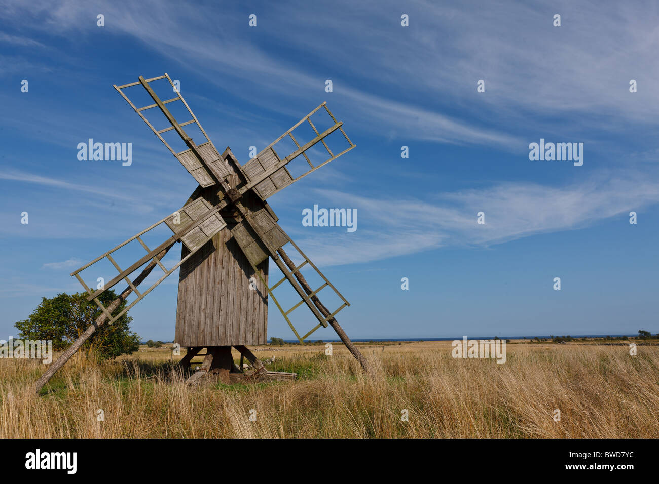 Old wind mill Stock Photo - Alamy