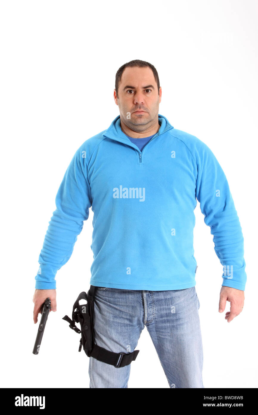 Men with a gun Stock Photo - Alamy