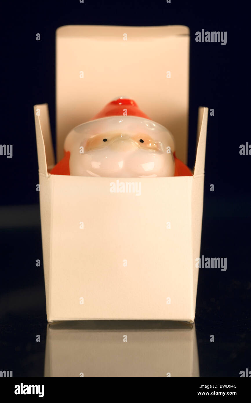 Santa in a Box Stock Photo - Alamy